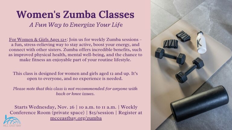 Weekly Zumba Classes for Women & Girls | Reham Sedky - MCC East Bay